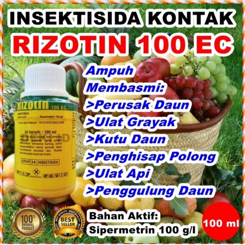 Jual INSEKTISIDA RIZOTIN /RIZOTIN INSEKTISIDA 100 EC / ISI 100 ML ...
