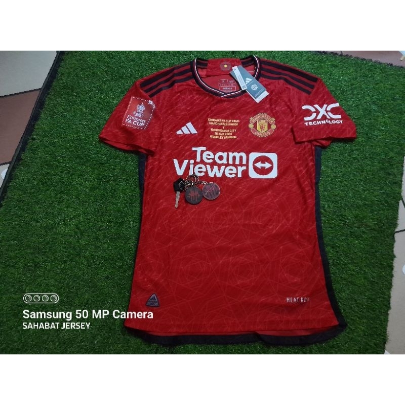 Jual Jersey MU Home Final FA Cup Player Issue Musim 2024 High Quality ...