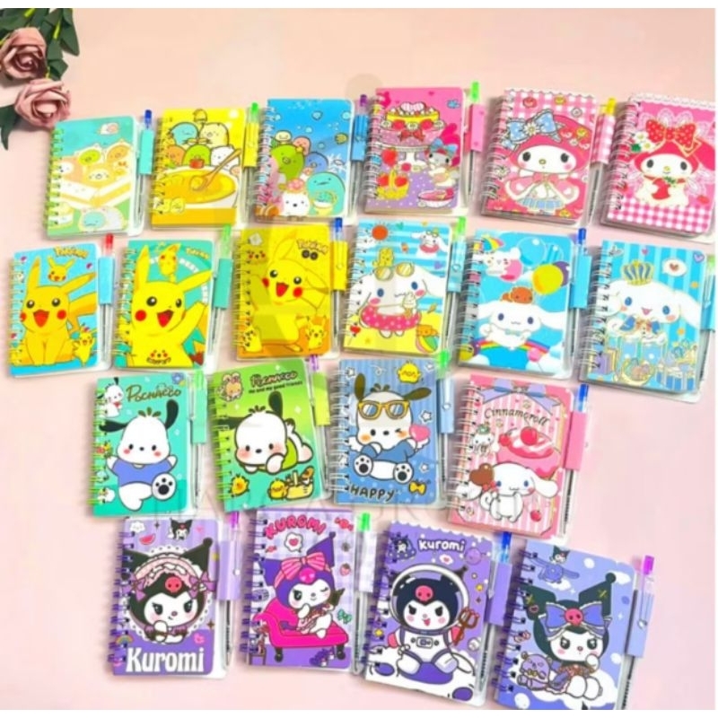 Jual BUKU MINI A7 SANRIO+PULPEN | Shopee Indonesia