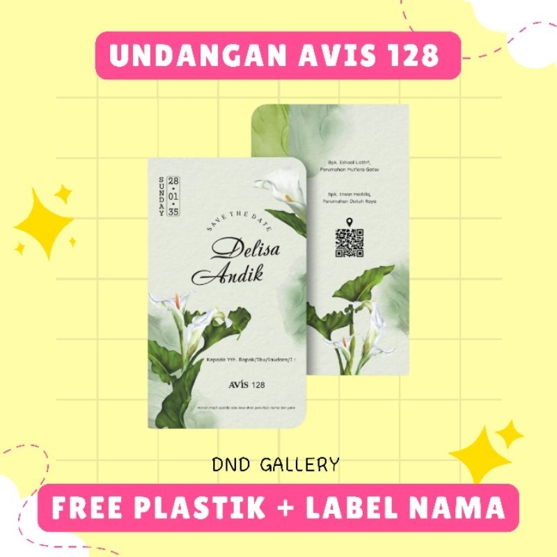 Jual CETAK UNDANGAN PERNIKAHAN AVIS 128 / BLANKO UNDANGAN AVIS 128 ...