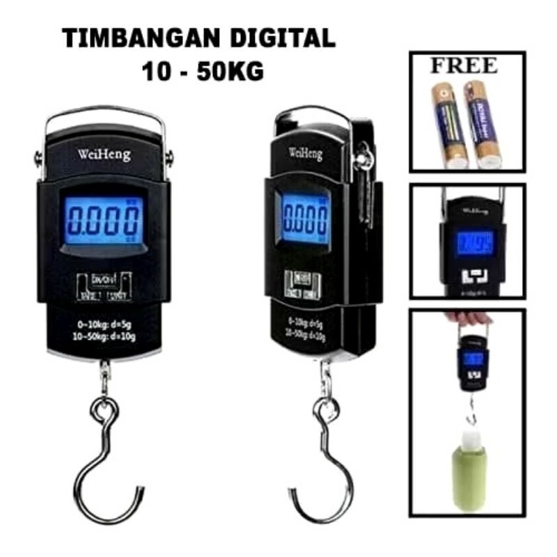 Jual Timbangan Gantung Digital Portable Scale 50kg WH-A08 (Timbangan Ikan, Laundry, Ekspedisi ...