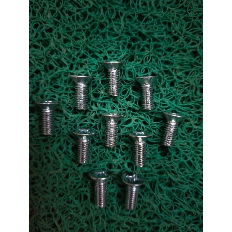 Jual Baut Baud Bold JF M6X12 Baut Obeng Plus Kepala Rata Baut ukuran ...