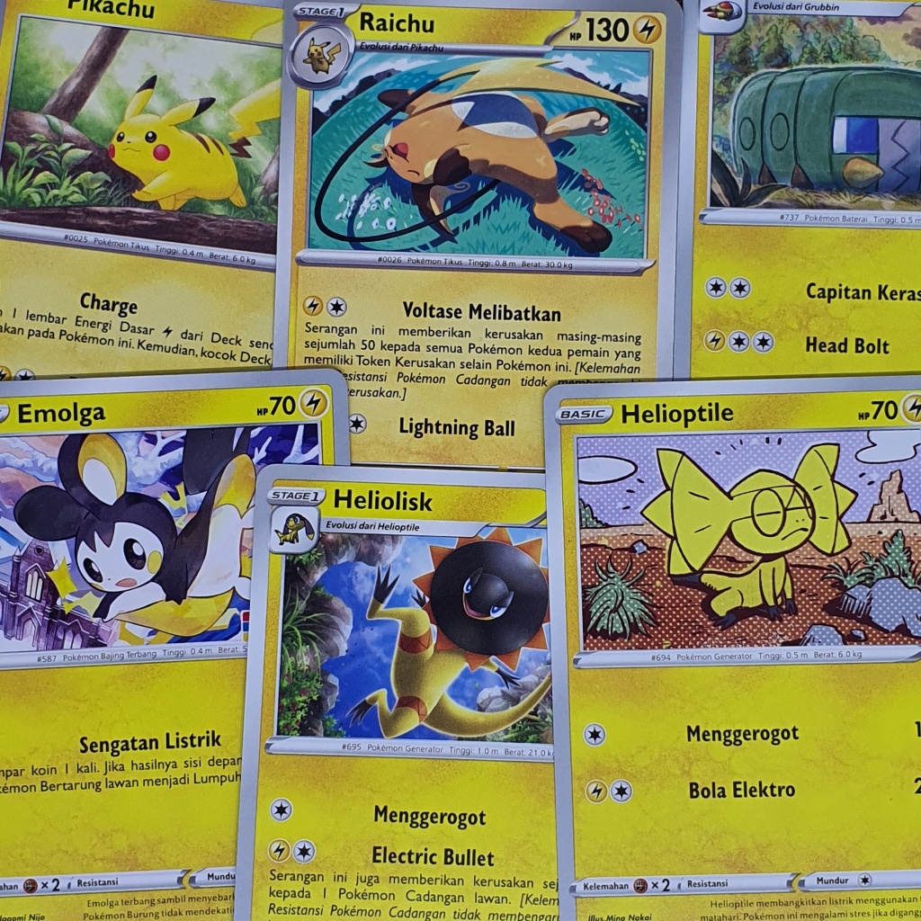 Jual Kartu Pokemon Tipe Listrik Common Uncommon TCG Original Satuan ...