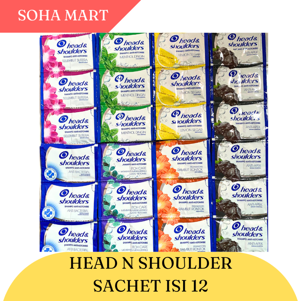 Jual Soha Mart - Shampo Head n Shoulder Sachet 6 x 10 ml | Shopee Indonesia