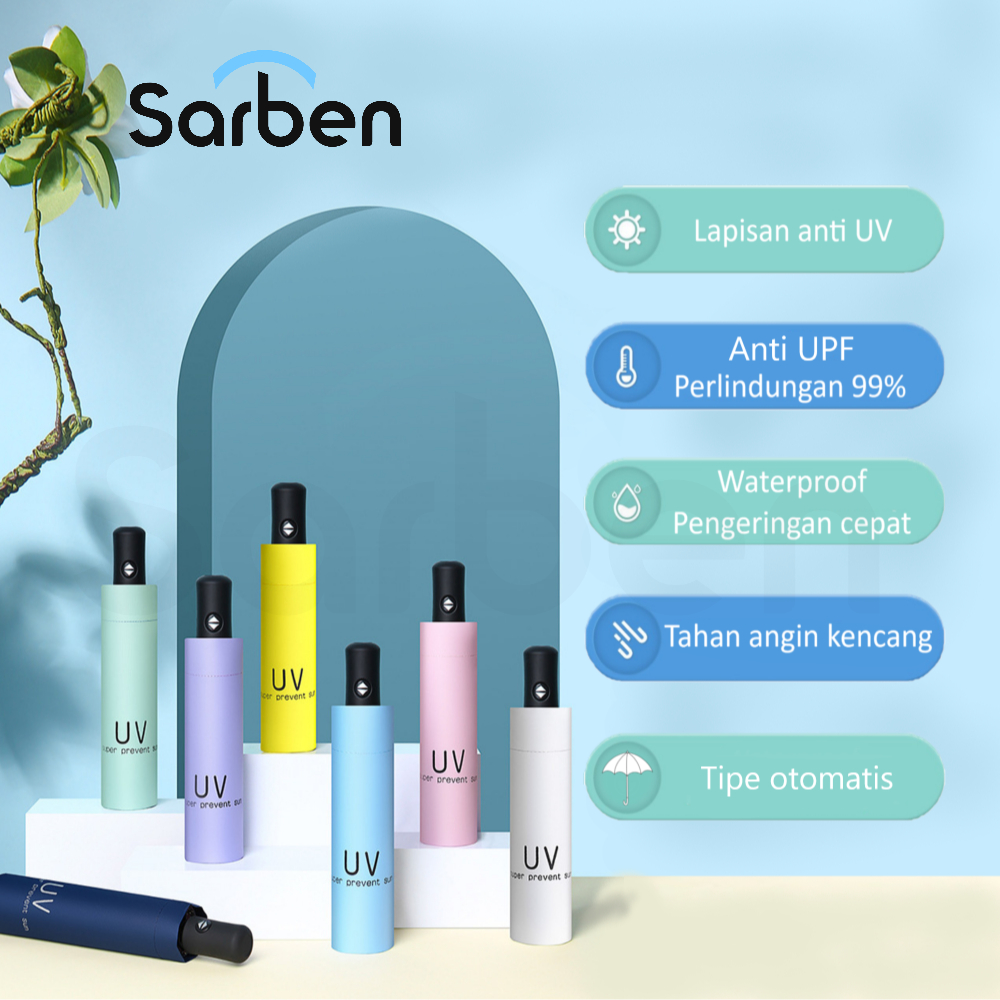 Jual Sarben - Payung Lipat UV Otomatis - Anti Hujan dan Sinar UV ...