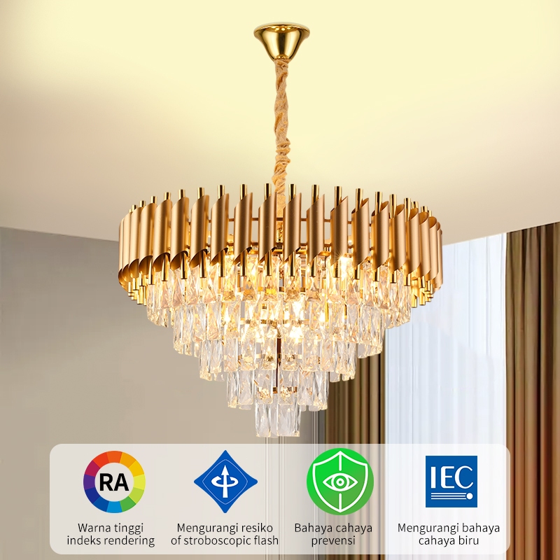 Jual Lampu kristal mewah lampu ruang tamu hall cahaya ruang makan kamar ...