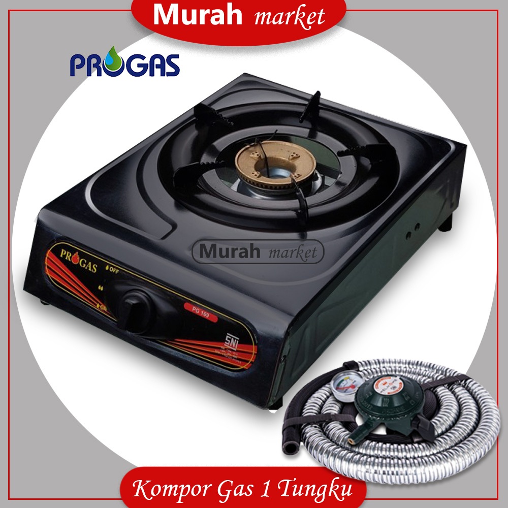 Jual Kompor Progas 1 Tungku & FREE Selang gas Paket Regulator | Shopee ...