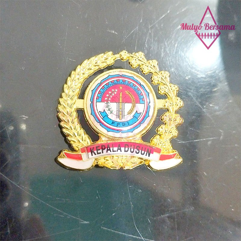 Jual Lencana Pin Logo PPDI Kepala Dusun Padi Kapas Pin Bros Kepala ...