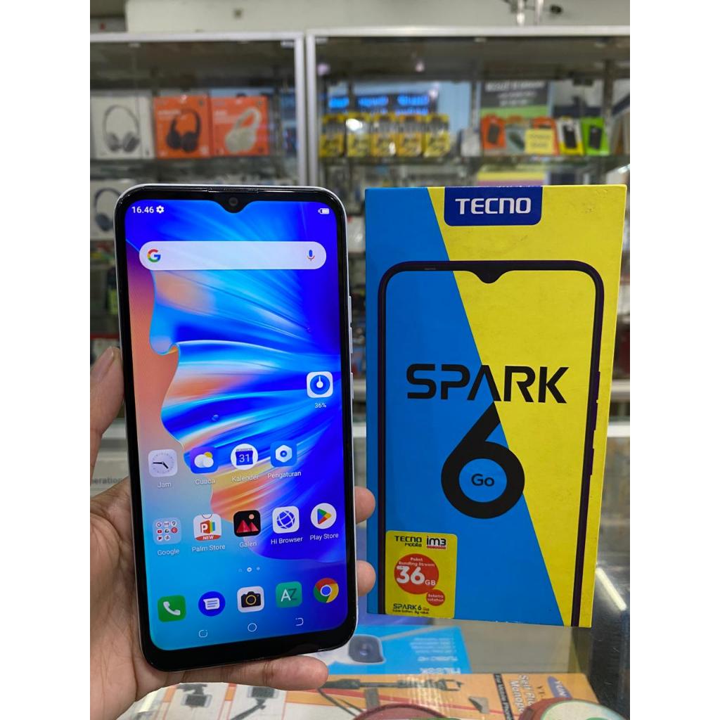 Jual TECNO SPARK 6 GO 4/64GB SECOND SEKEN BEKAS RAM 4 INTERNAL 64 ...