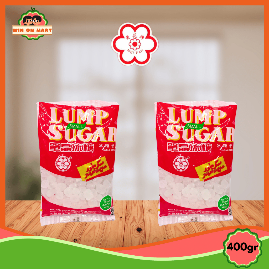 Jual Gula Batu | Mei Fah Small Lump Sugar 400gr | Gula Kristal | Gula ...