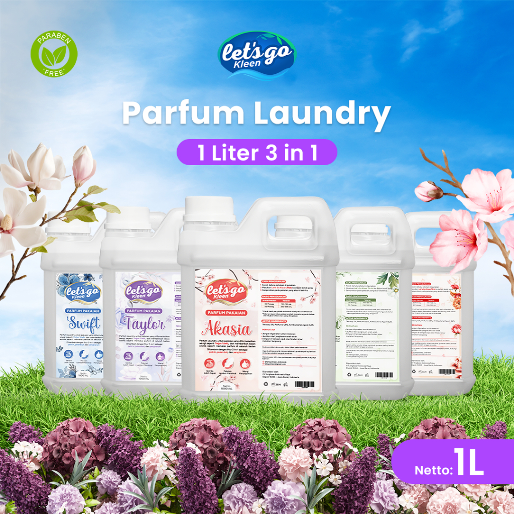 Jual 【COD】Parfum Laundry 1 Liter 3 in 1 Pengharum, Pelicin, & Pelembut ...