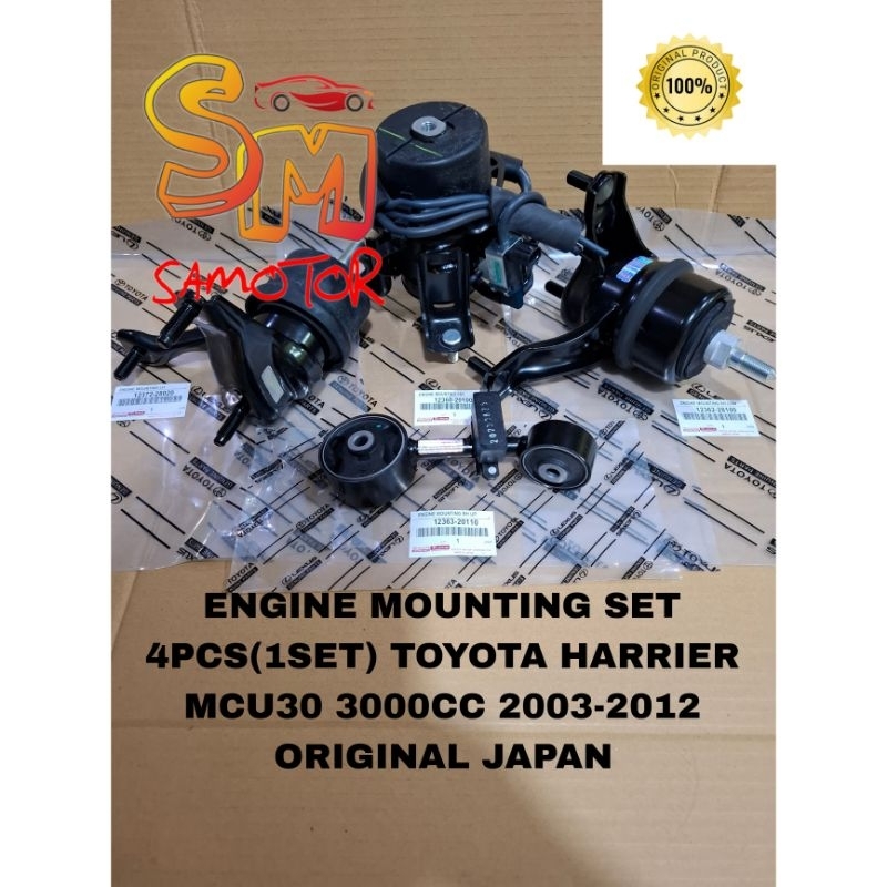 Jual Engine Mounting set 4pcs(1set) Toyota Harrier Mcu30 3000cc 2003 ...
