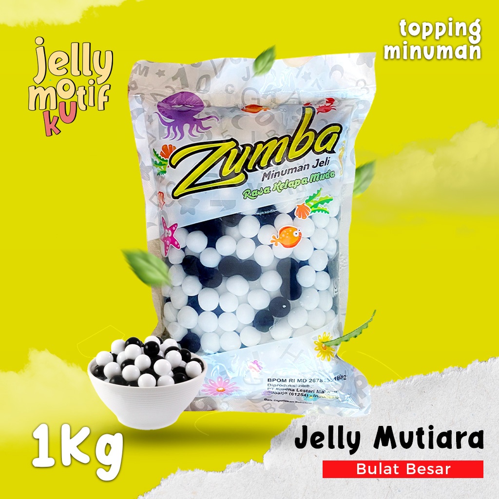 Jual Topping Minuman Jelly Mutiara Kelereng Bubble Hitam Putih Zumba ...