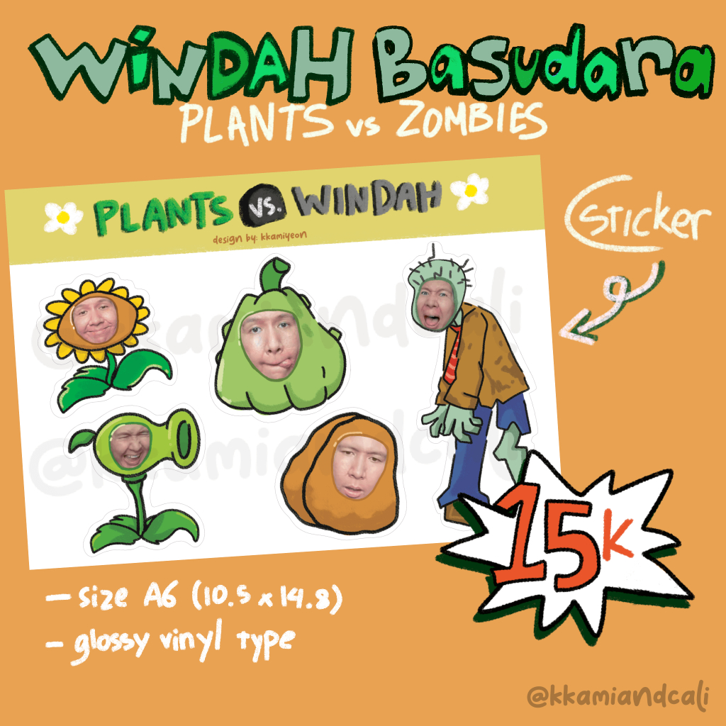 Jual Windah Basudara Plants vs Zombies PVZ Sticker Pack / Plants vs ...