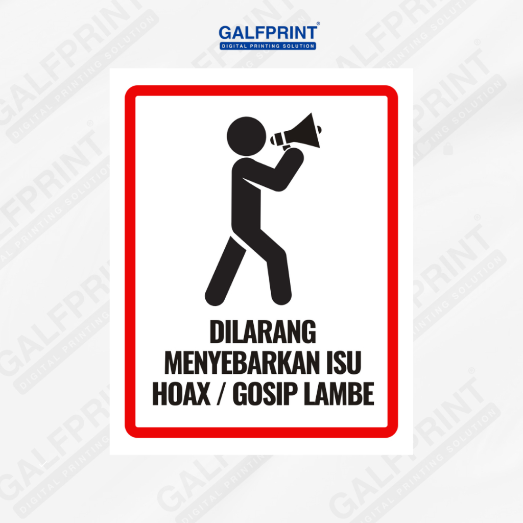 Jual STIKER SIGN DILARANG MENYEBAR ISU HOAX 8X11 CM | Shopee Indonesia