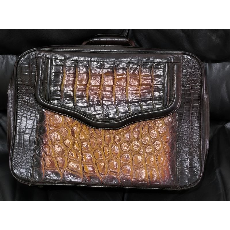 Jual Koper kecil asli kulit buaya papua + Bonus ikat pinggang kulit ...