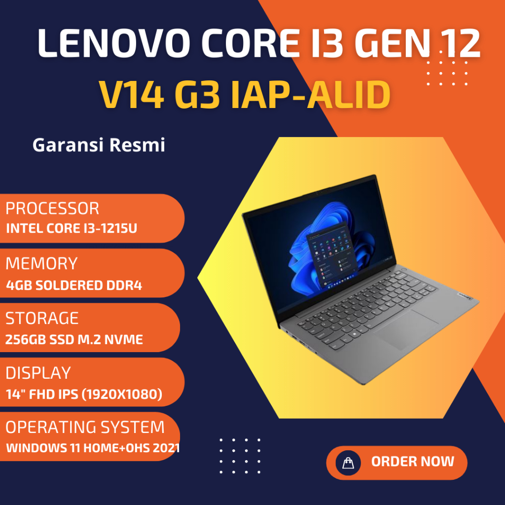 Jual Lenovo V14 G3 IAP-ALID - Core i3-1215U - Intel UHD Graphics - 14" FHD IPS - Ram 4GB DDR4 ...