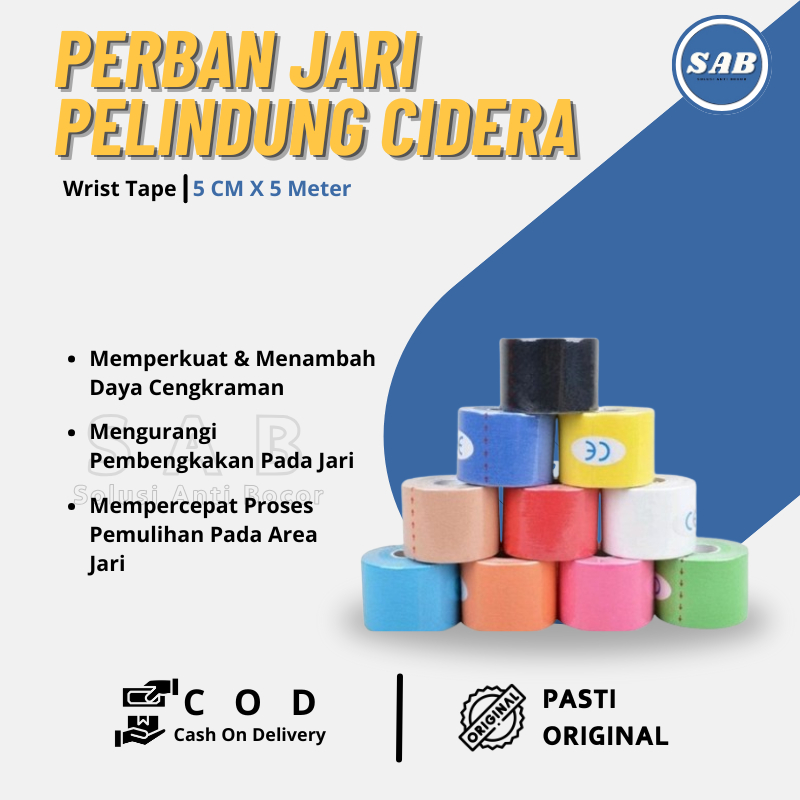 Jual Perban Jari Olahraga Pelindung Cidera Wrist Tape Finger Tape ...