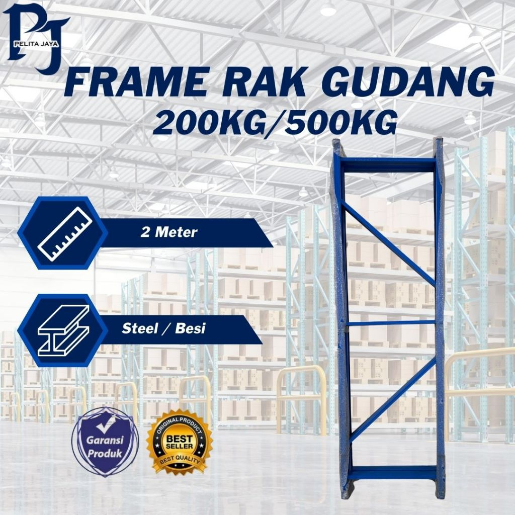Jual Frame Rack Gudang Besi 200 Kg dan 500 Kg (BACA DESKRIPSI) | Shopee ...