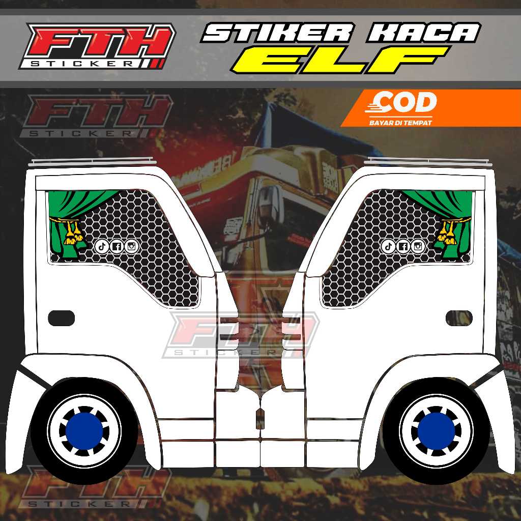 Jual Stiker Kaca Truk Isuzu Elf Macan - Luffy One Piece - One Way ...