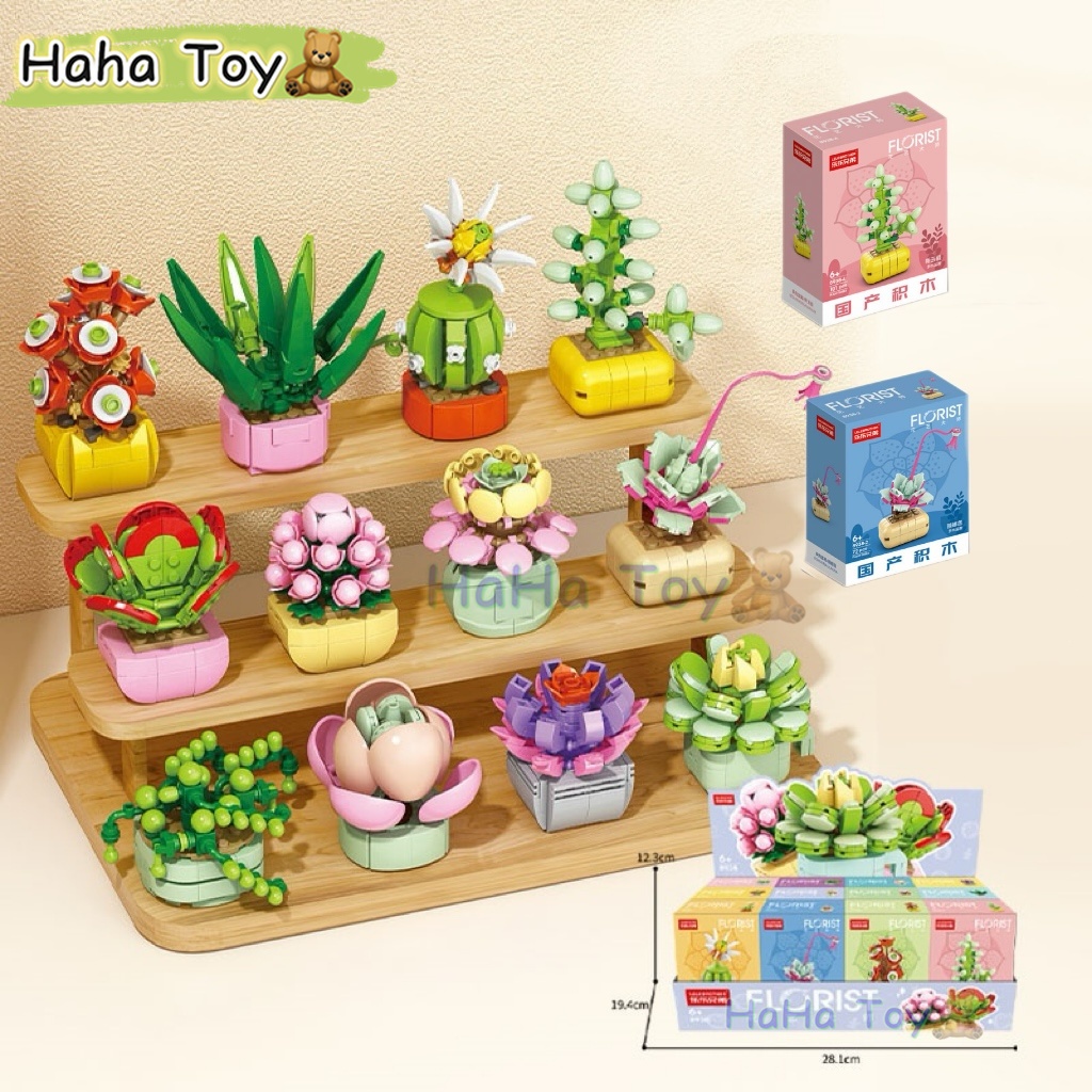 Jual Bricks Bunga Tanaman Sukulen Pot Bunga Balok DIY Buket Partikel ...