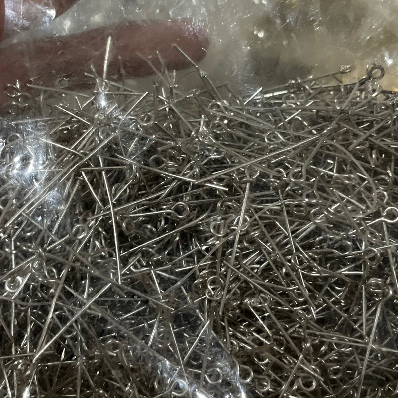 Jual [75 gram] paku 9 / paku cumi kait silver / gold ukuran 3 cm ...