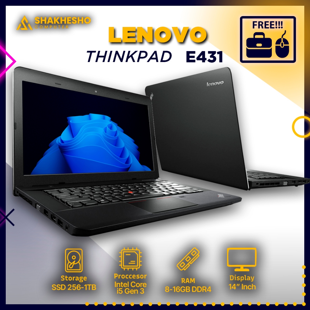 Jual LAPTOP LENOVO THINKPAD E431 CORE I5 GEN 3 RAM 8GB SSD 256GB MULUS ORIGINAL KUAT GARANSI ...
