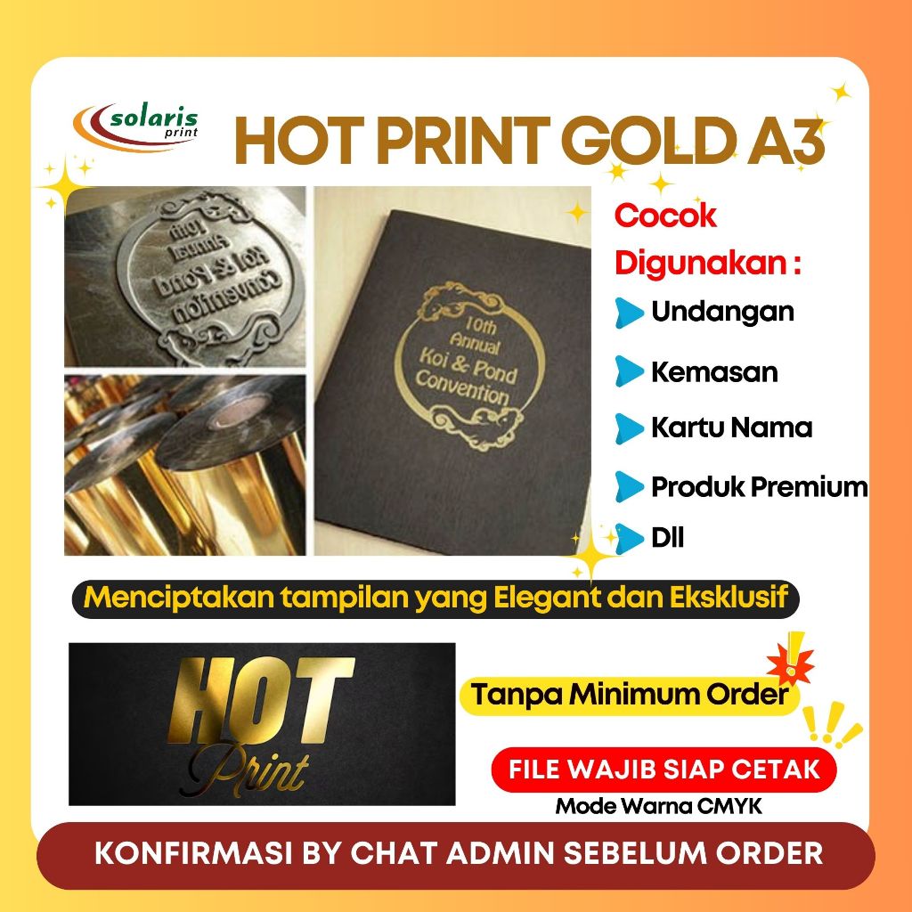 Jual HOT PRINT GOLD UKURAN A3 SATUAN CEPAT DAN MURAH | Shopee Indonesia