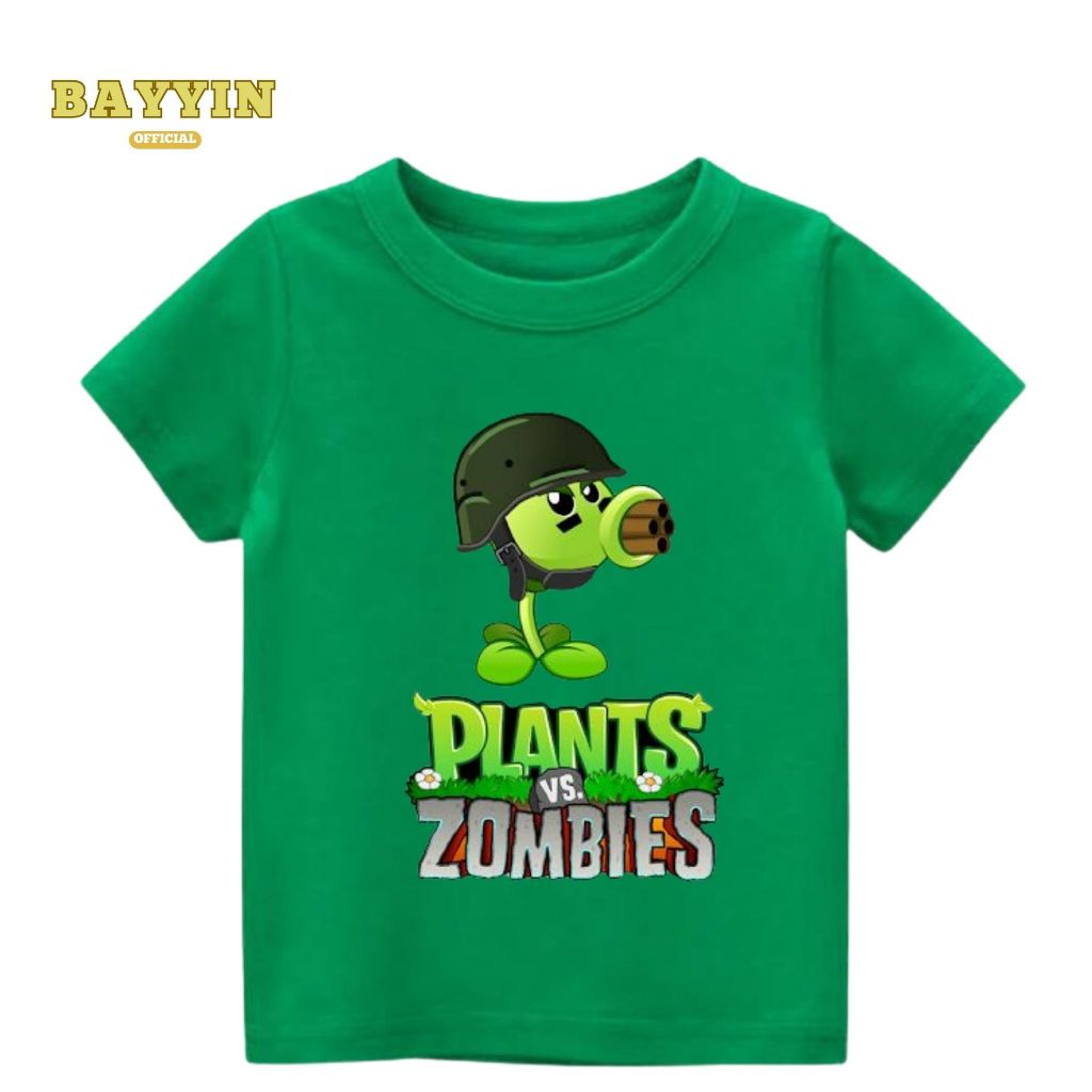 Jual Kaos Anak Custom Nama Combed 30s Gambar PLANTS VS ZOMBIE 3 Untuk Anak dan Hadiah kaos Anak ...