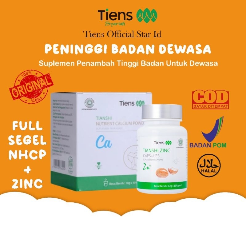 Jual Peninggi Badan Tiens Original | Susu Kalsium NHCP dan Zinc Kapsul ...