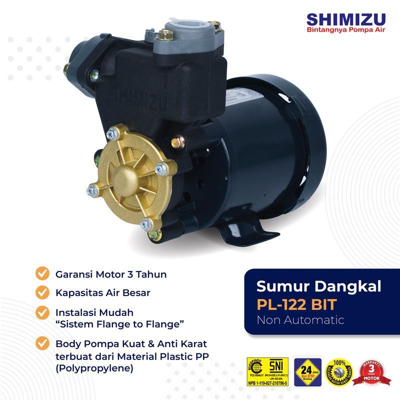 Jual Shimizu Pompa Air Sumur PL-122BIT PL128 BIT PL 138 BIT OTOMATIS ...