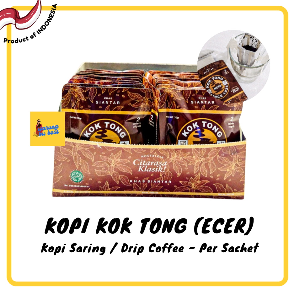 Jual Kopi Kok Tong Khas Siantar Kopi Saring Kok Tong Drip Coffee Filter ...