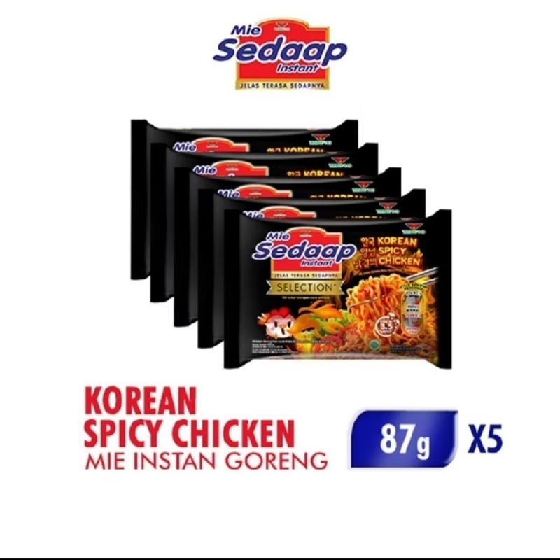 Jual Mie sedap korean spicy chicken mie instan goreng isi5bungkus mie ...