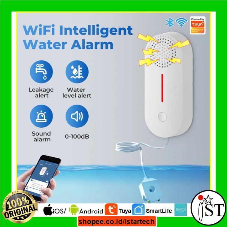 Jual Tuya WIFI Water Leakage Sensor Flood Level Alarm Detector ...