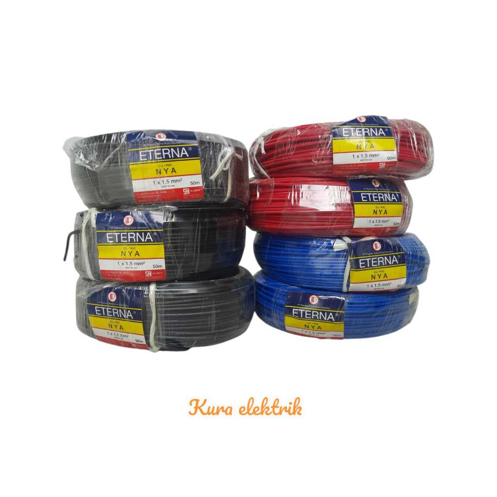 Jual Kabel Kawat Tunggal Eterna NYA 1.5mm 50M | Shopee Indonesia