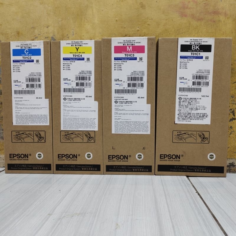 Jual Tinta epson T01C standar WF C579R WF-579R original | Shopee Indonesia