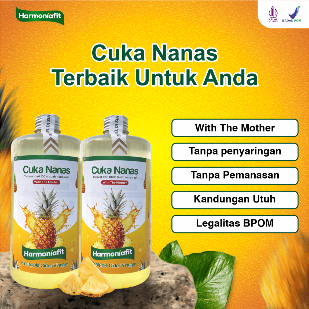 Jual CUKA NANAS 250 ML ORIGINAL WITH MOTHER/CUKA NANAS ORGANIK MURNI ...