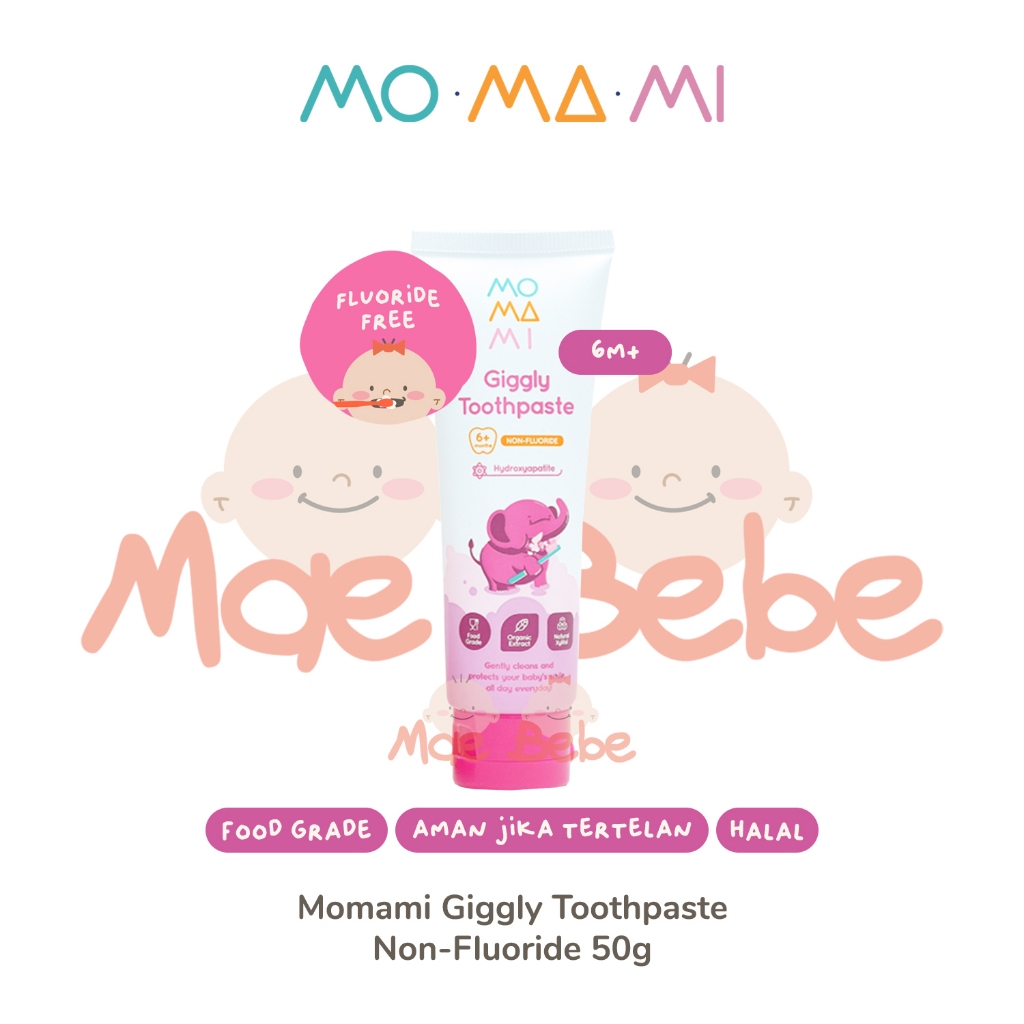 Jual [PROMO] Momami Oral Care 6m+ Giggly Toothpaste Non-Fluoride Pasta ...