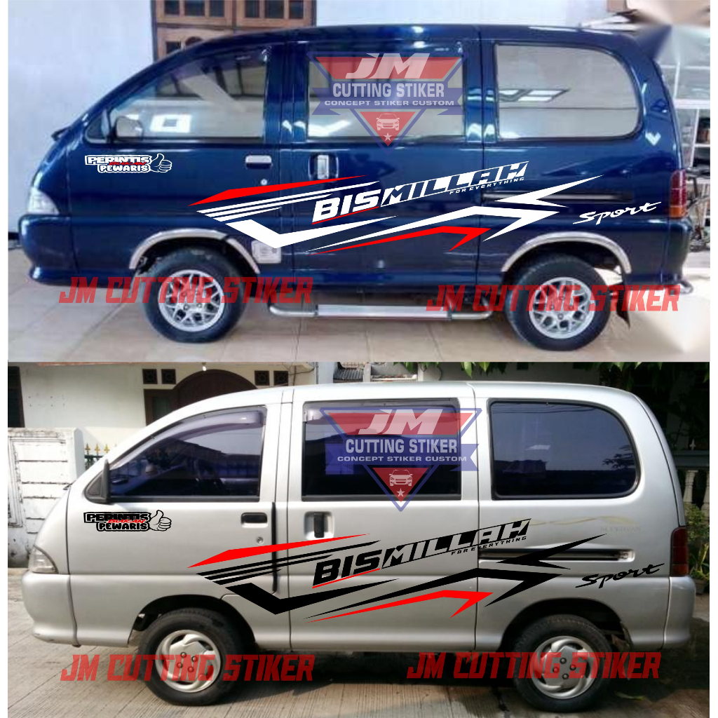 Jual stiker cutting mobil zebra espass stiker striping body mobil daihatsu espass | Shopee Indonesia