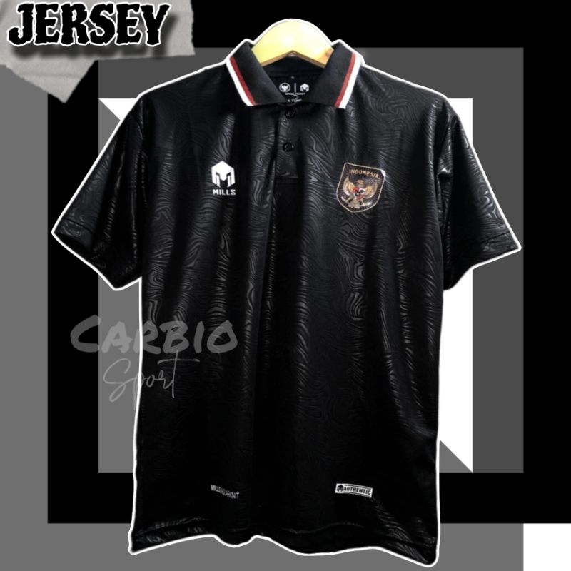 Jual JERSEY TIMNAS INDONESIA MILLS Bahan Dryfit Brazil Topo Emboss ...