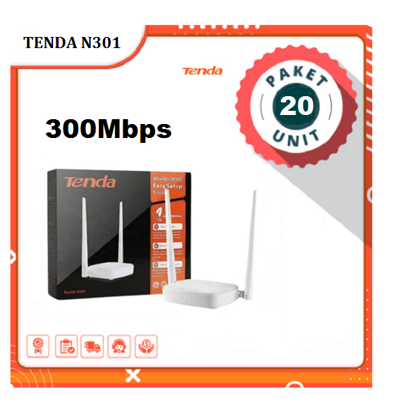 Jual Tenda N301 Wireless Router N300 Paket 20 Unit | Shopee Indonesia