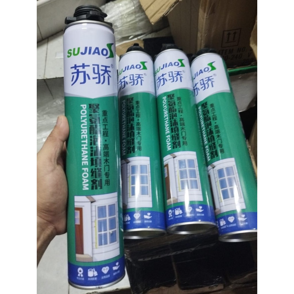 Jual 750ml Spray PU Polyurethane Sealant Foam Multi Purpose Foam Spray ...