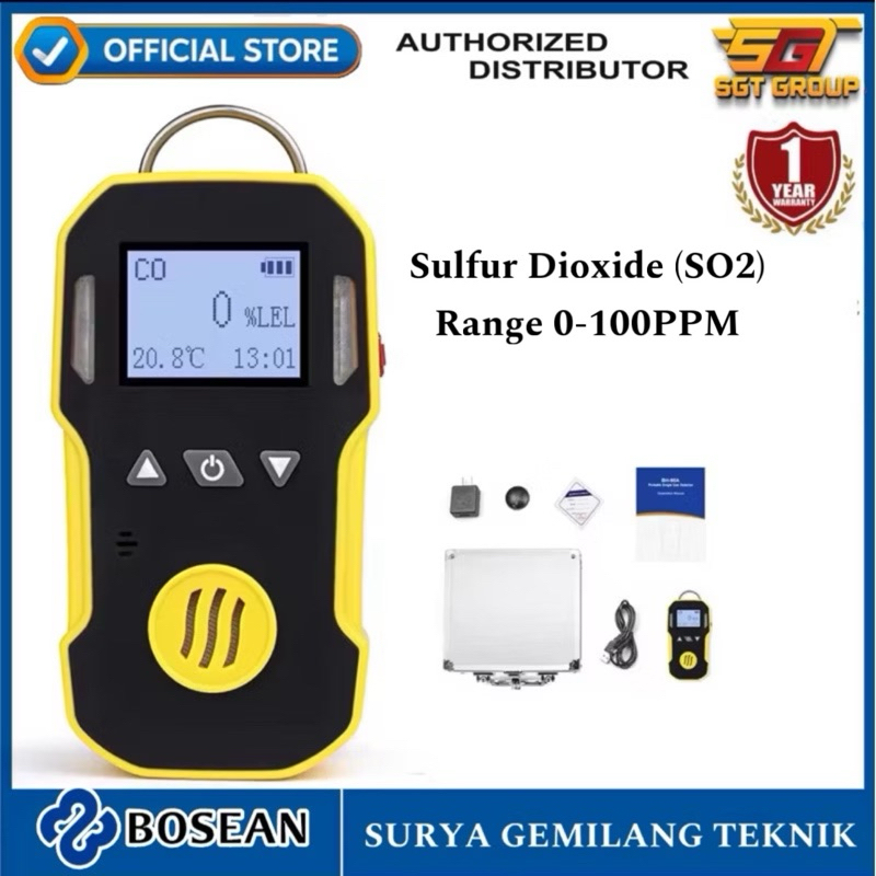 Jual Sulfur Dioxide SO2 Gas Detector Bosean Leak Monitor Sulfur ...