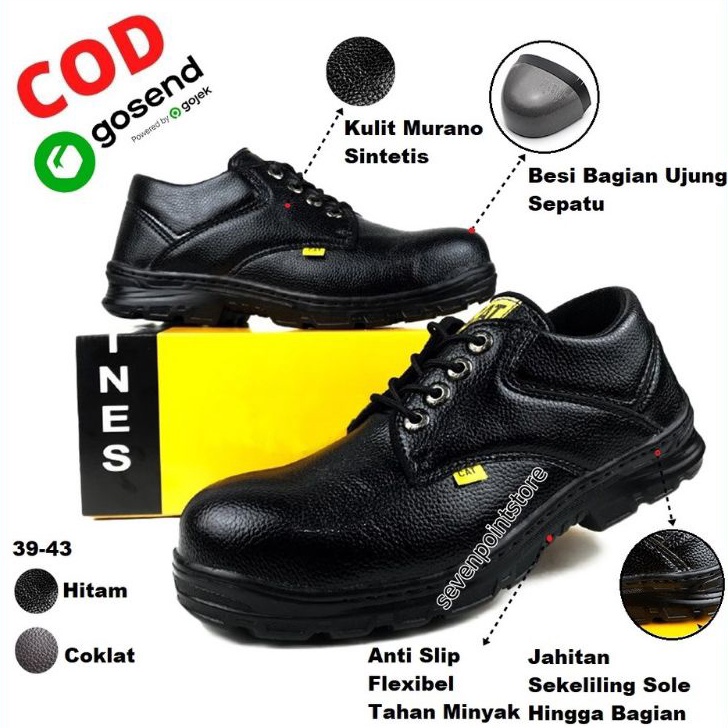 Jual SEPATU SAFETY SEMI BOOTS PRIA KULIT TALI SAVETY BUT SEPTI TALI ...