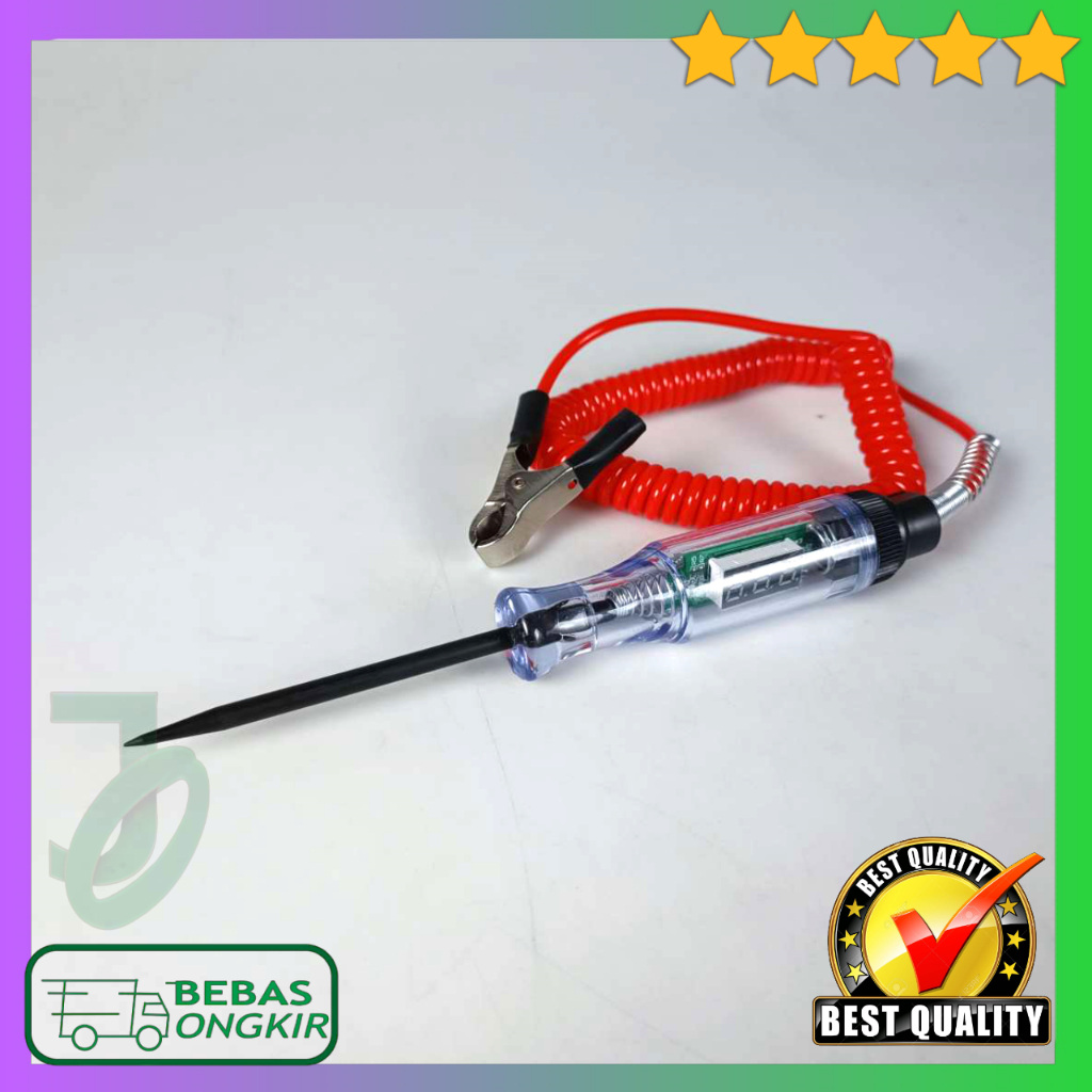 Jual Tespen DC Digital 6V 24V Circuit Tester Voltage Dengan Kabel Jepit ...