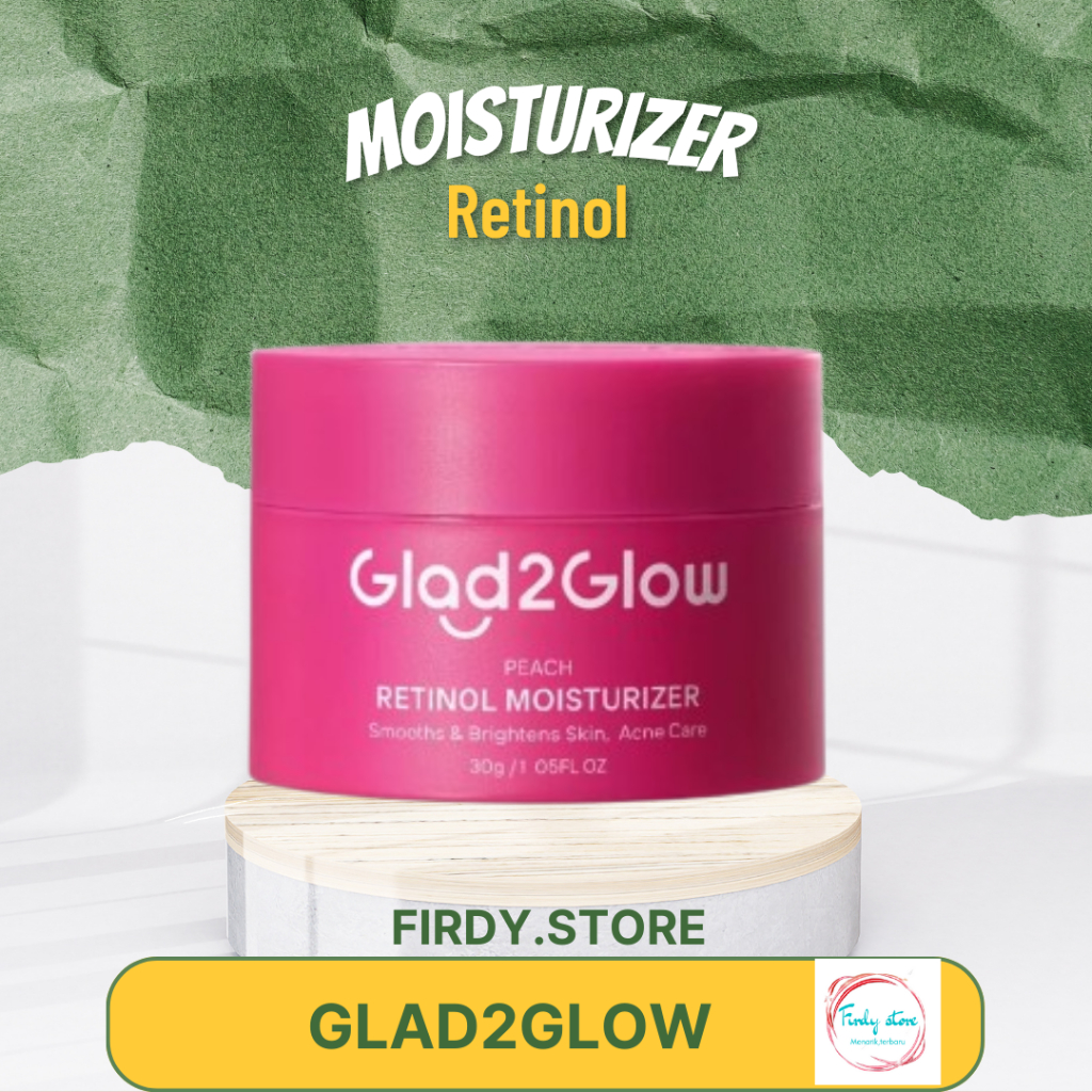 Jual Glad2Glow Retinol Moisturizer Peach 30g g2g Moist Pelembab Wajah ...