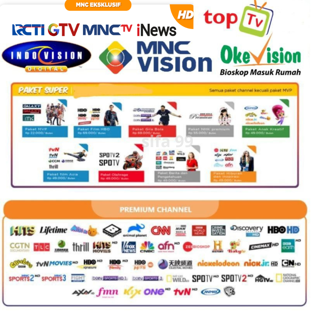 Jual sifa 99 Paket lengkap MNC Vision Jawara K vision TV plus | Shopee ...