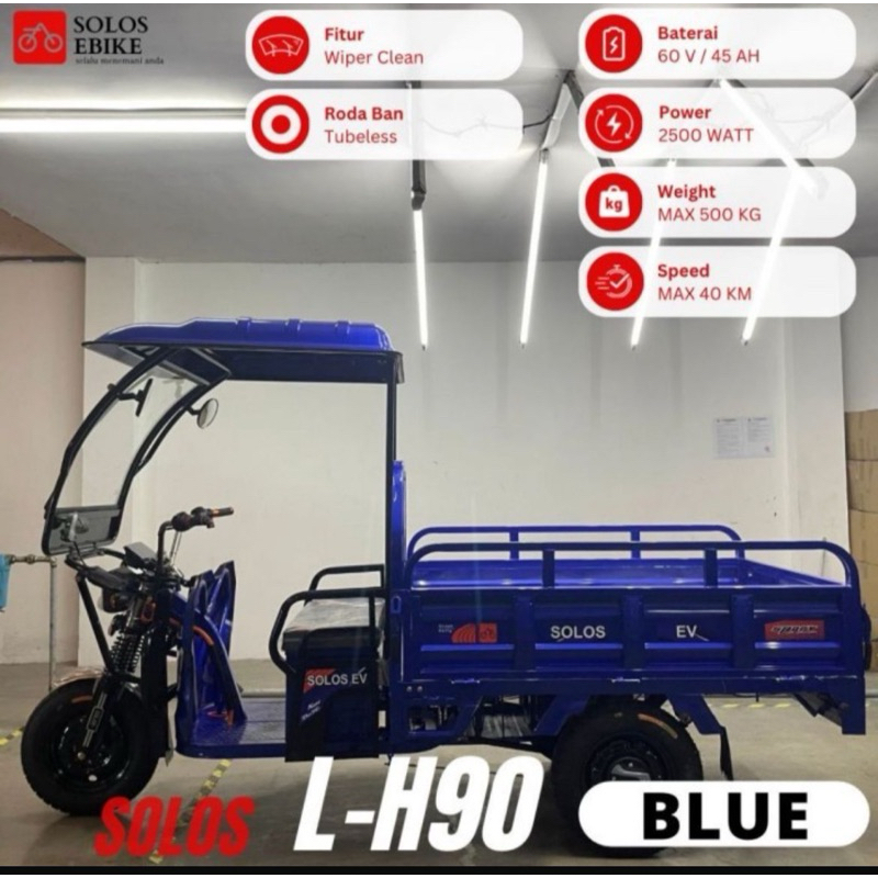 Jual Motor Bak Listrik Solos roda 3 L-h90 pick up mobil bawa galon gas ...