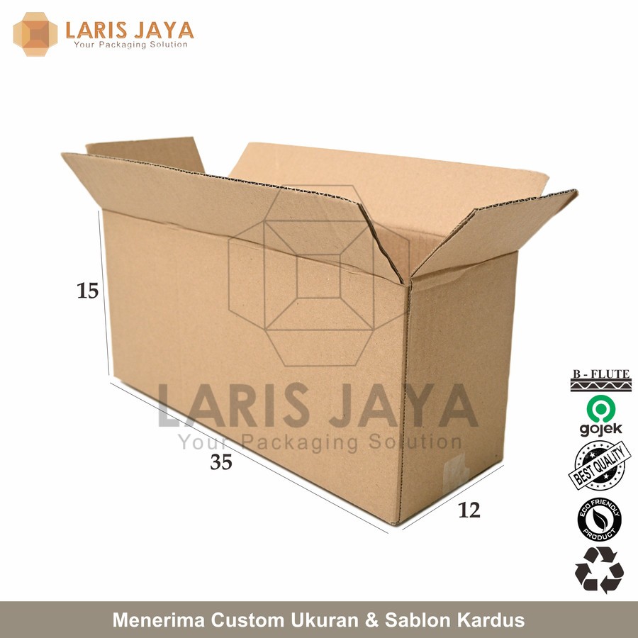 Jual Kardus Packing Standar Box 33 x 12 x 15 cm Corrugated Karton Dus ...