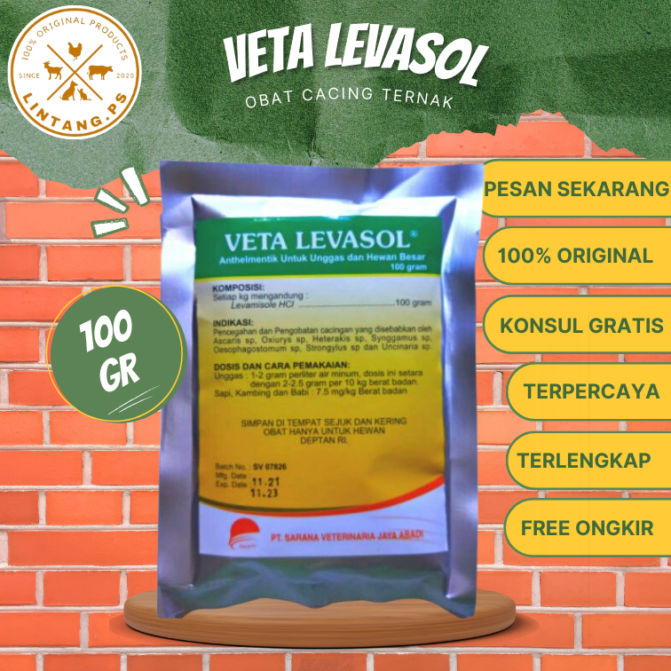 Jual Veta Levasol 100 gr - Obat Cacing Ayam - Obat Cacing Sapi - Obat Cacing Kambing - Obat ...